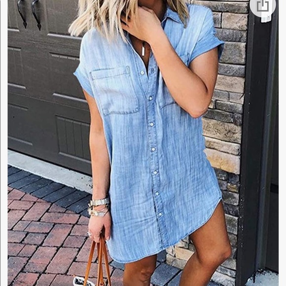 Amazon | Dresses | Amazon Jean Tshirt Dress | Poshmark